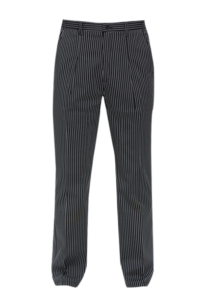 Pinstriped Chef Pants Chef Pants Black Large Size Hotel Kitchen Chef ...
