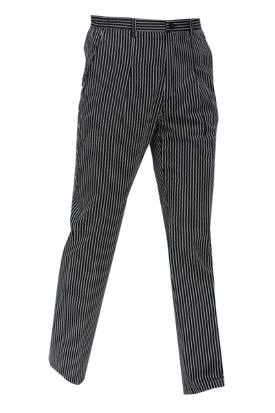 Pinstriped Chef Pants Chef Pants Black Large Size Hotel Kitchen Chef ...