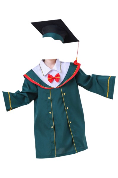Manufacturing Green Long Sleeve Graduation Robe Design Gold Lace Cuff ...