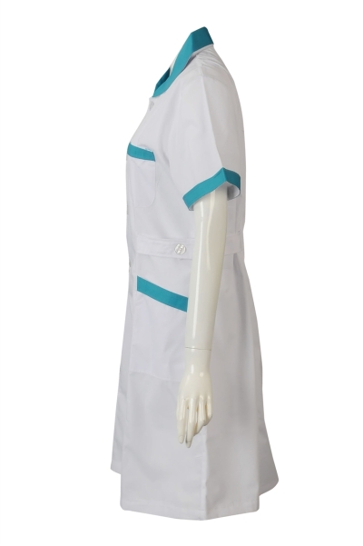 SKNU007 Order white clinic uniforms Custom-made princess collar nurses ...