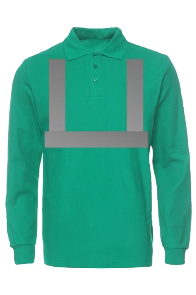 custom-made long-sleeved reflective POLO shirt design long-sleeved ...