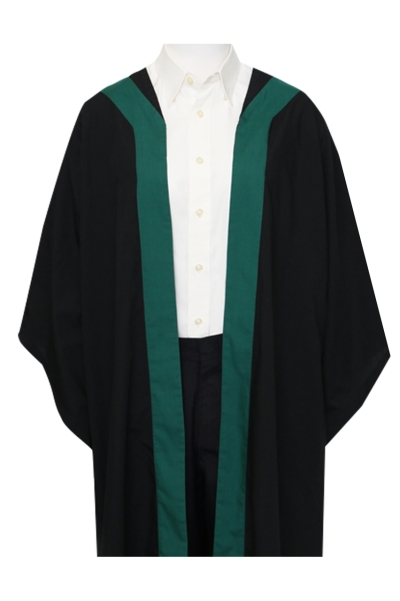 Tailor-made black gown with green finish Design Hong Kong Polytechnic ...