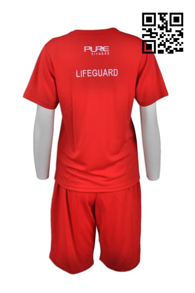 design swimming pool set order pure color lifeguard uniform set summer ...