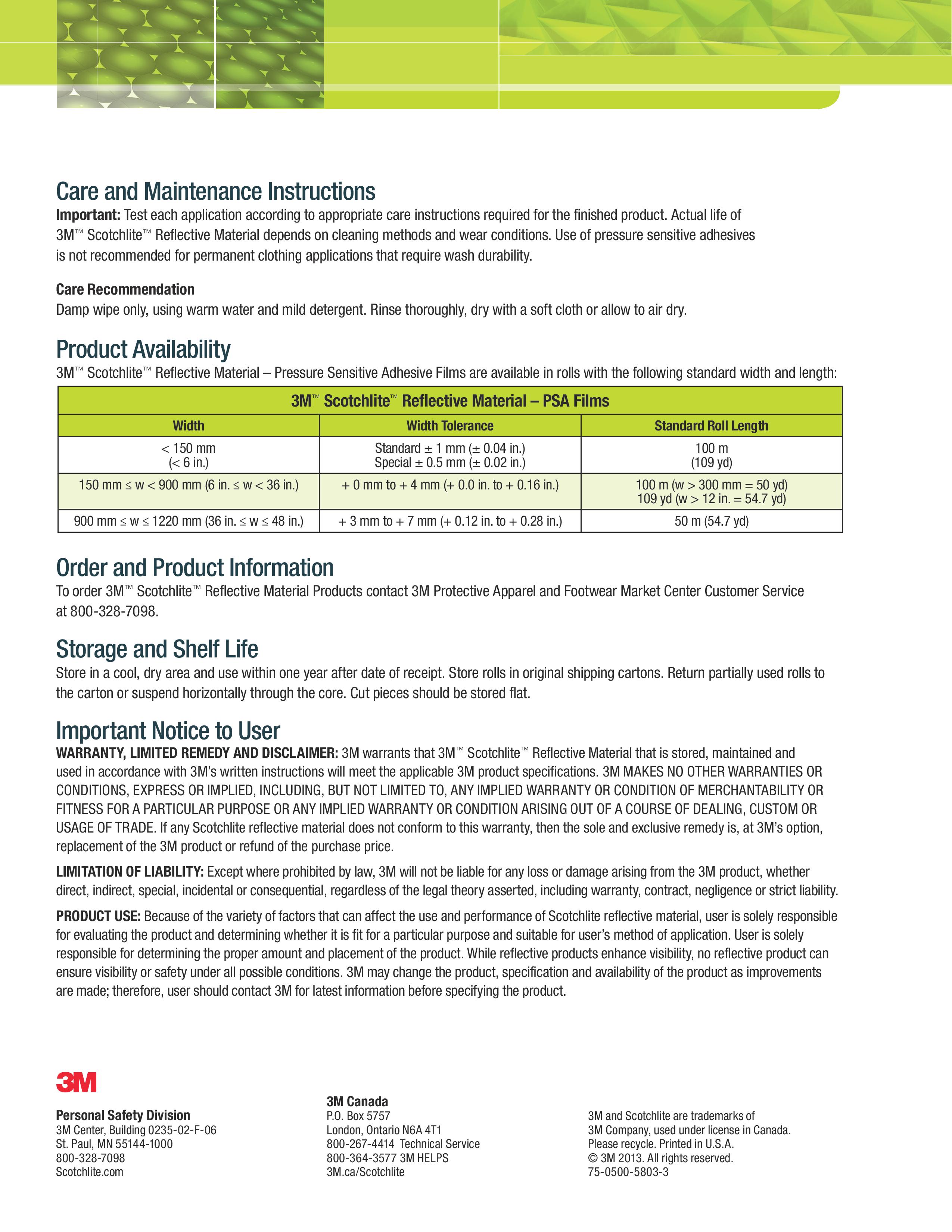 3M Scotchlite 3M reflective tape test report