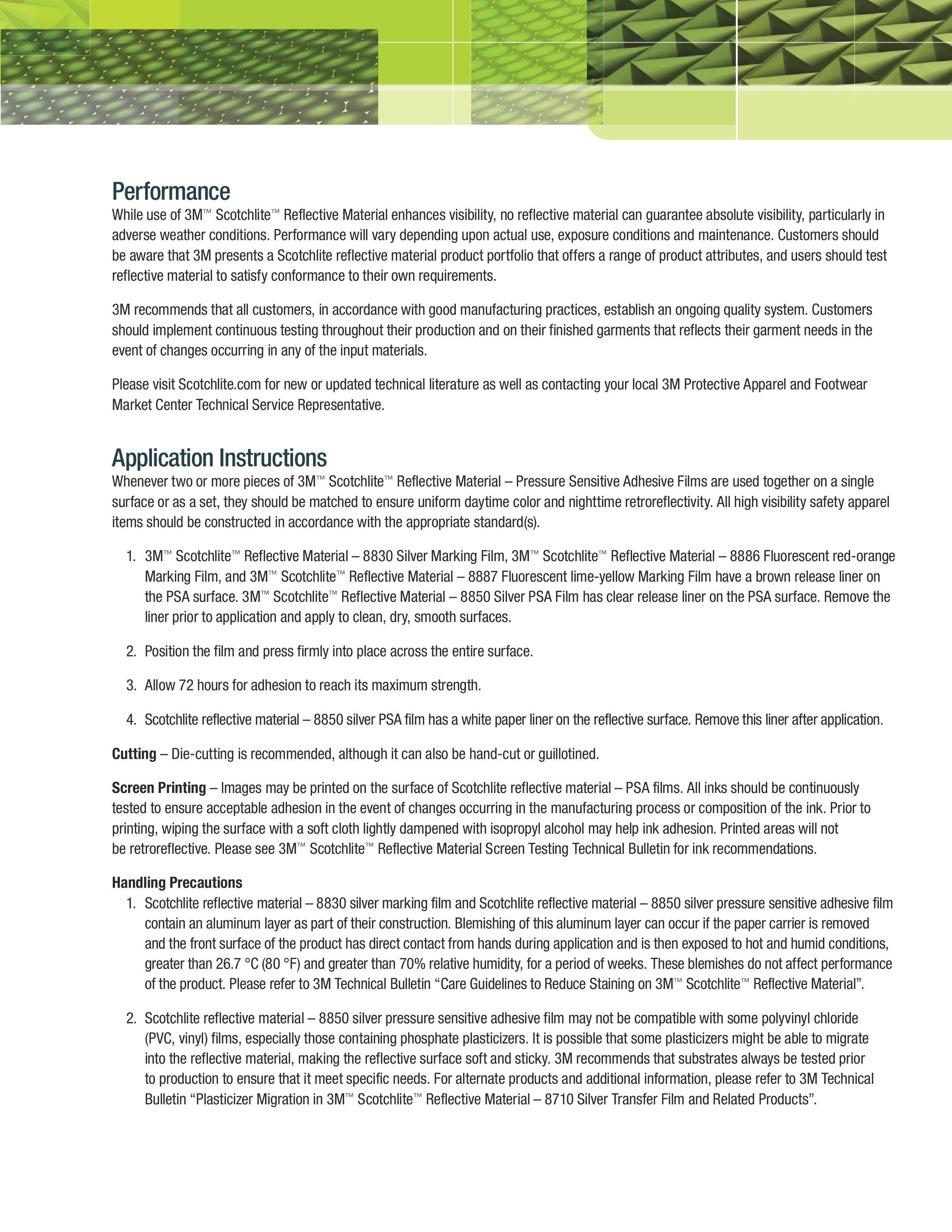 3M Scotchlite 3M reflective tape test report