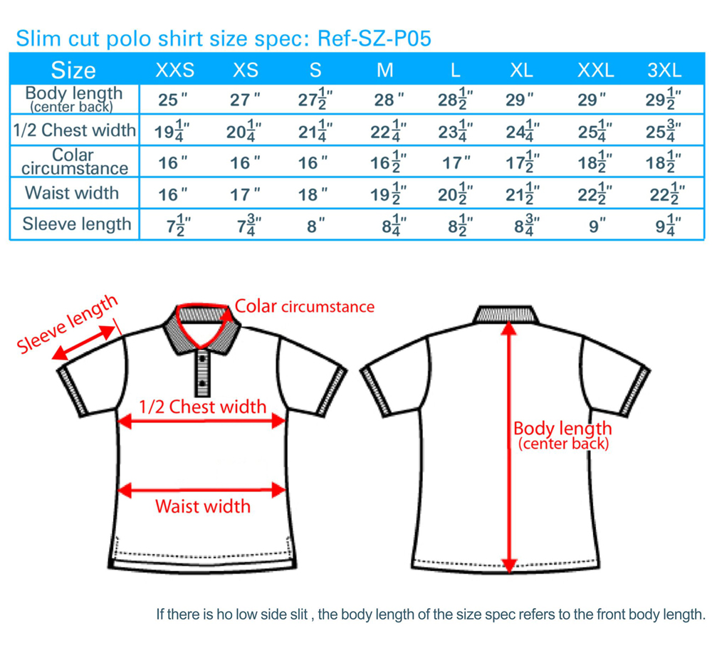 polo t shirt size chart, polo t-shirt size guide, mens polo t shirt ...