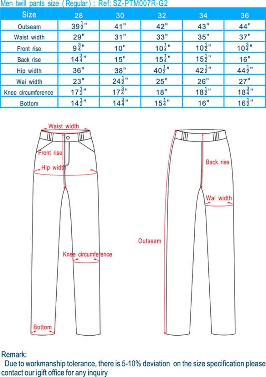 casual pants size guide, plus size casual pants, mens casual pants size ...
