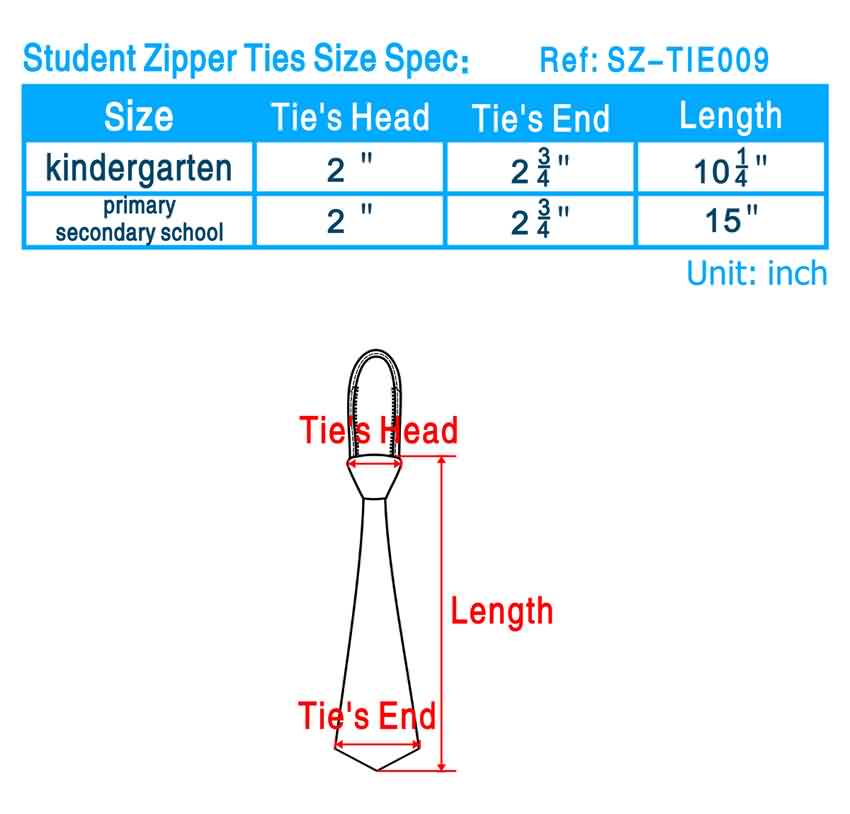 tie size chart, tie length chart, necktie size chart, necktie length ...
