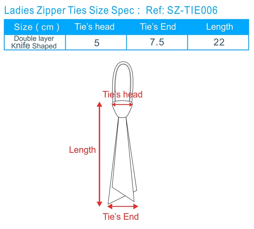 tie size chart, tie length chart, necktie size chart, necktie length ...