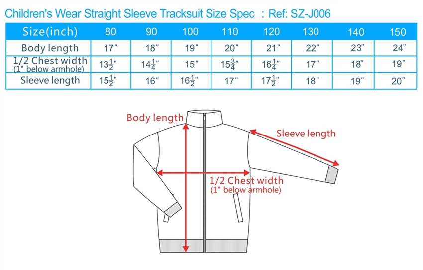 windbreaker sizing chart, windbreaker jacket size chart, mens ...