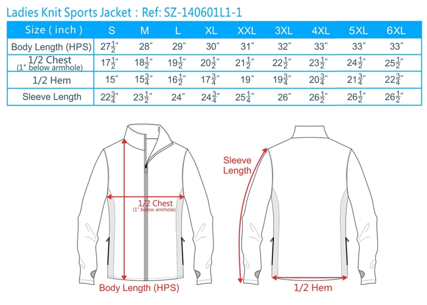 windbreaker sizing chart, windbreaker jacket size chart, mens ...